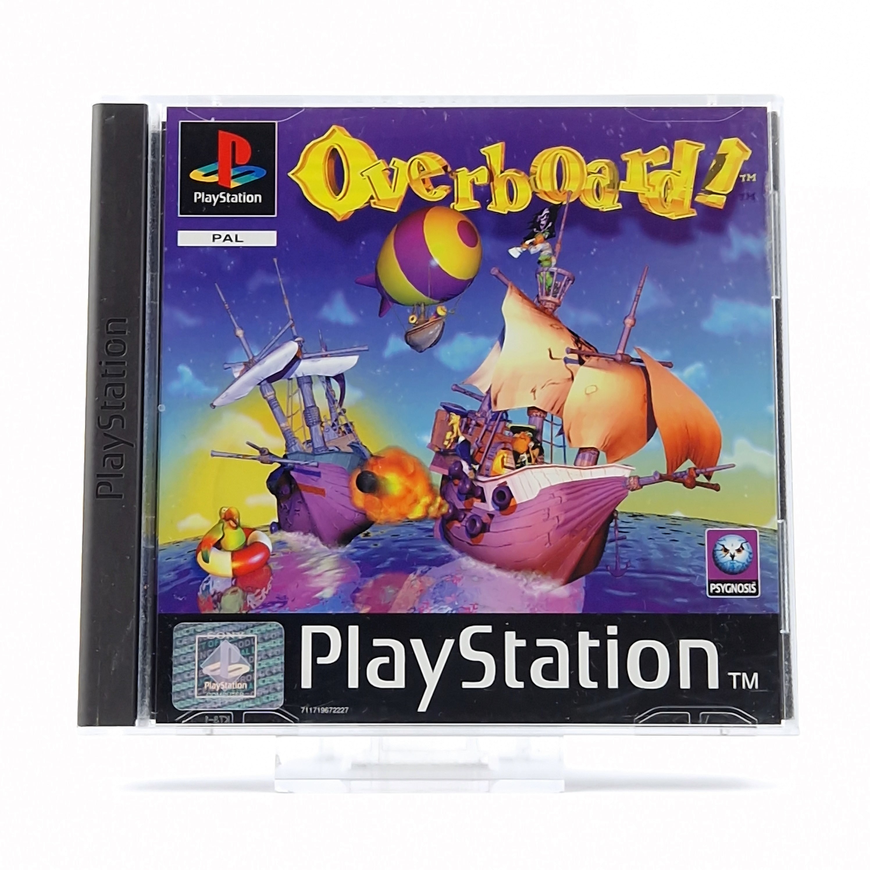 Sony Playstation 1 Spiel : Overboard! - OVP Anleitung CD - PAL PS1 PSX