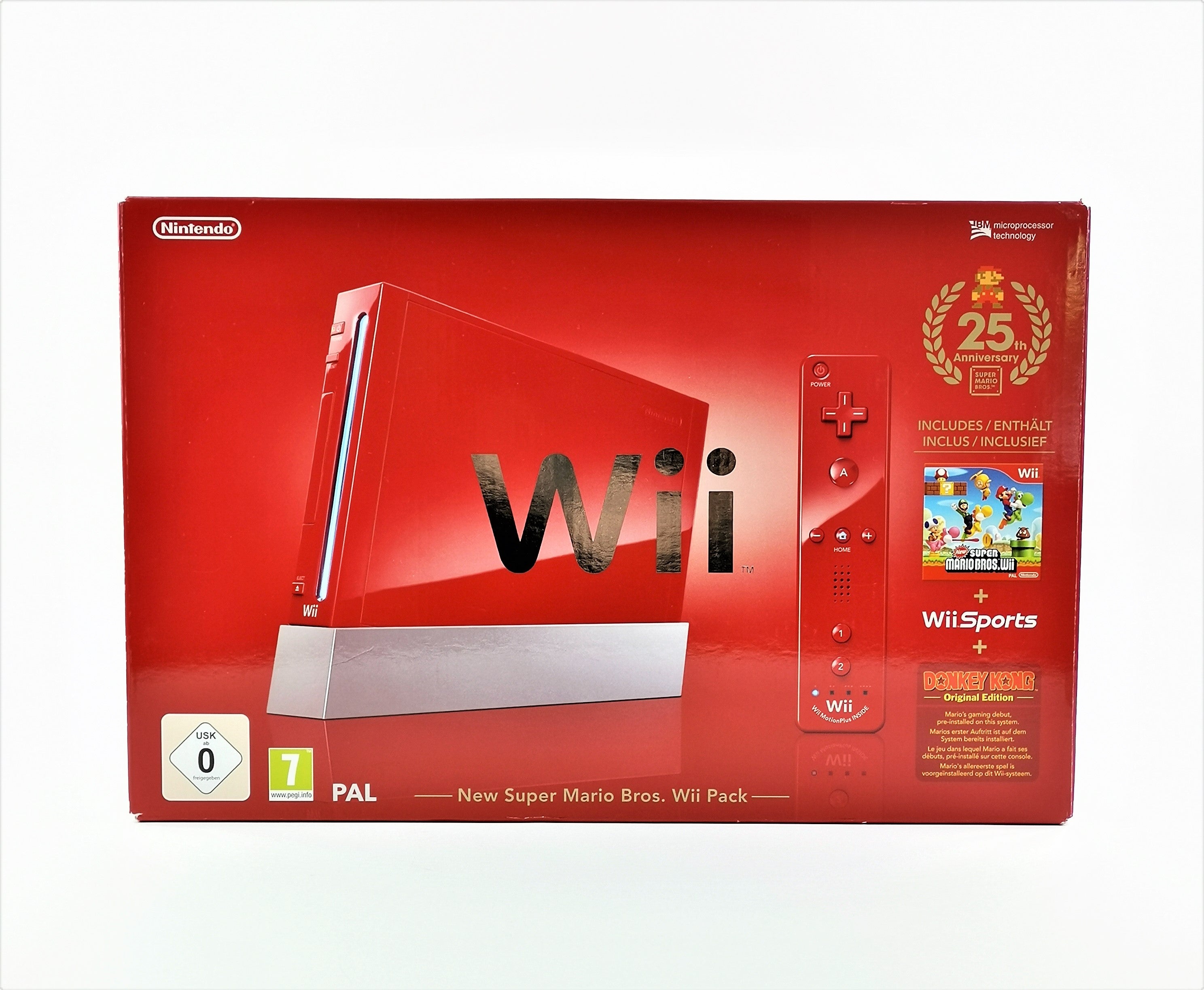 Nintendo Wii Console Red: New Super Mario Bros. Wii Pack 25th Annivers