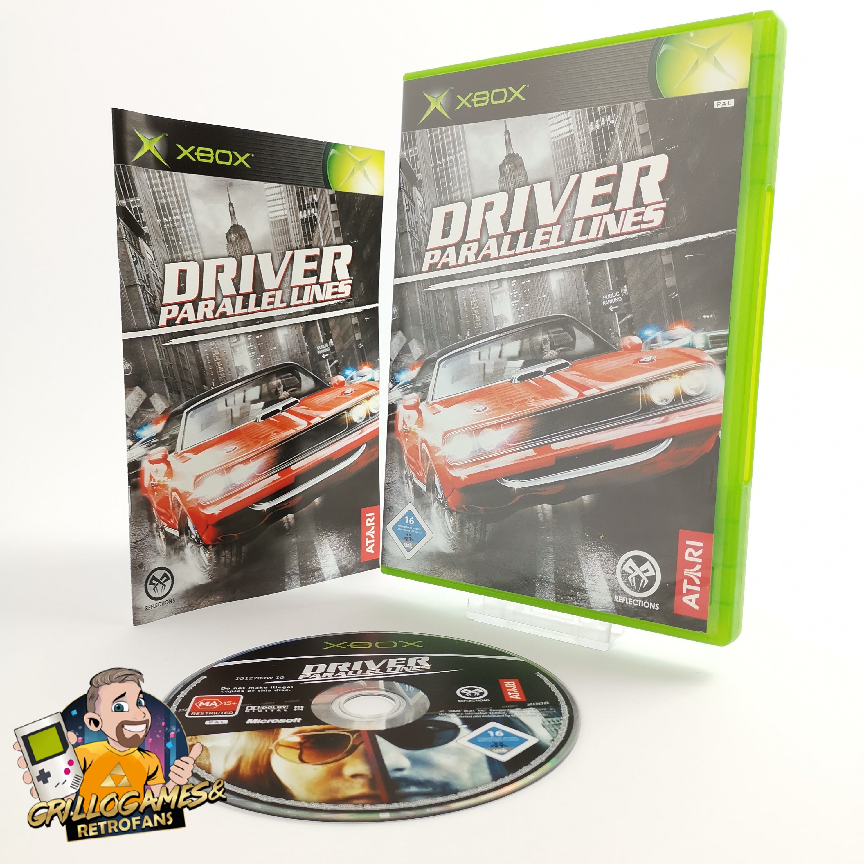 Microsoft Xbox Classic Spiel " Driver Parallel Lines" DE PAL Version